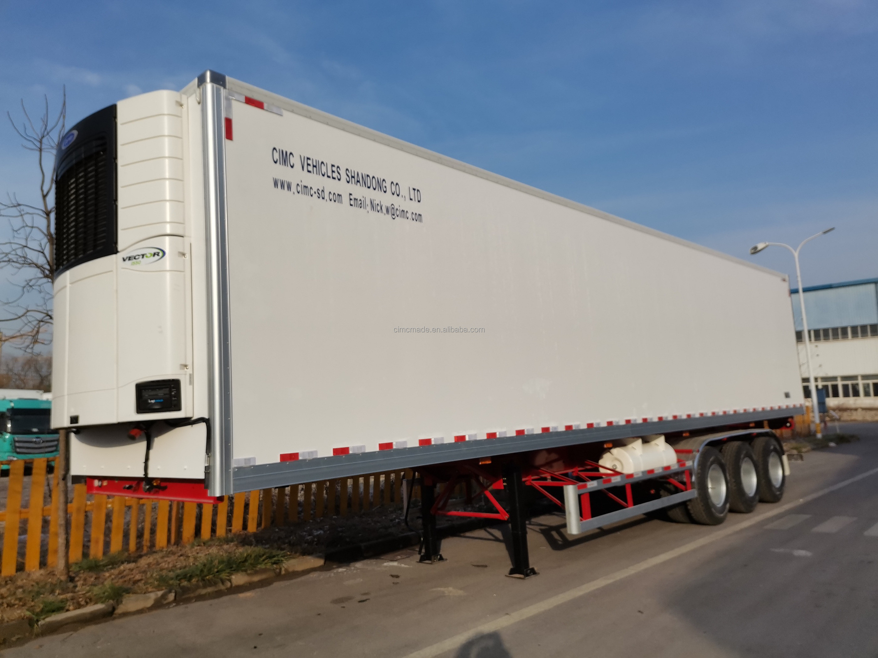 Suspension Mechanical CIMC 3-axle Cold Chain Frozen Refrigerated Trailer