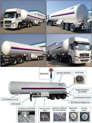 CIMC LPG tank trailer, Propane tank trailer, Gas transport trailer, LPG ...